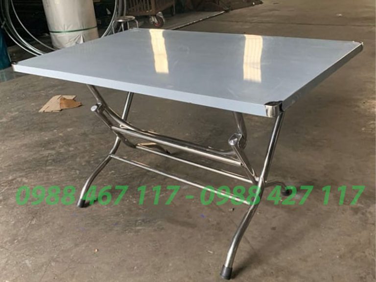 Bàn Ăn Inox 6 Ghế Bi616 bàn chữ nhật quán ăn nhà hàng bán tại Hà Nội